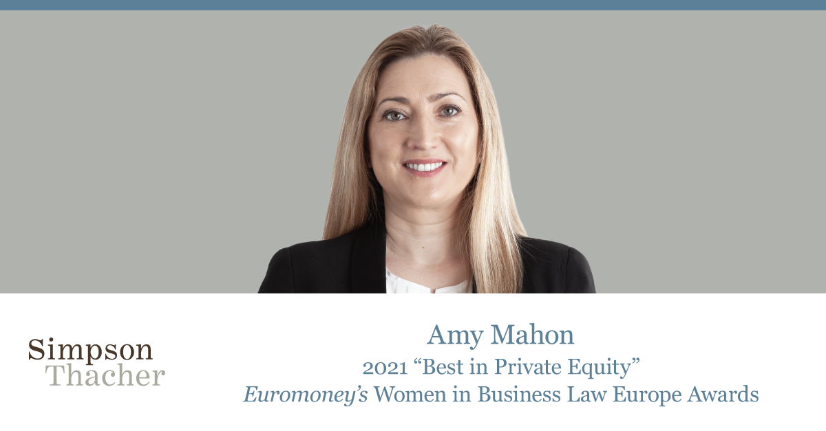 Amy Mahon Honored at Euromoney’s Women in Business Law Europe Awards 2021